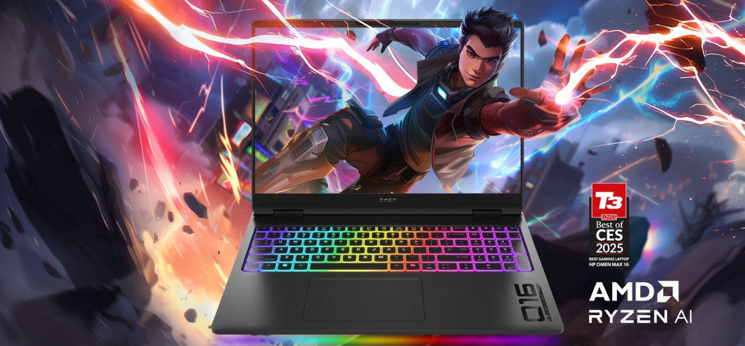 OMEN MAX 16 inch Gaming Laptop 16-ak0777AX, Black + HyperX Pulsefire ...